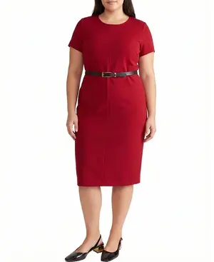 Universal Standard Plus Executive Ponte Dress - Garnet