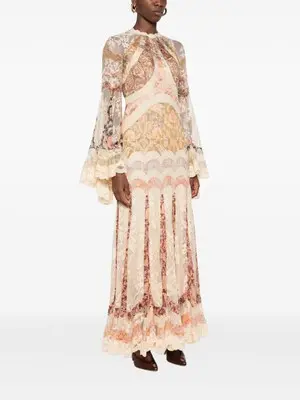 Zimmermann Valiant Printed Silk Long Dress