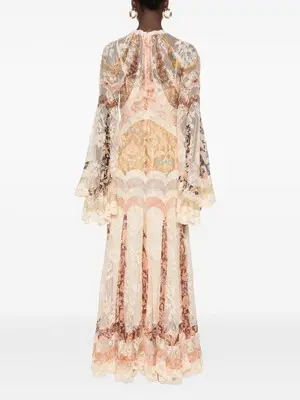 Zimmermann Valiant Printed Silk Long Dress