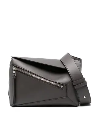 Loewe Puzzle Edge Small Leather Bumbag - Grey