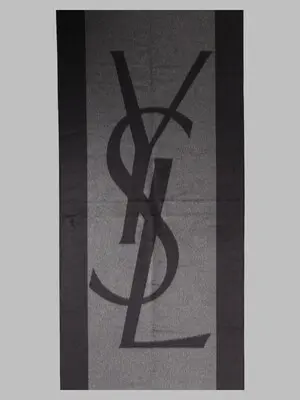 Saint Laurent Sciarpa Cassandre In Jacquard Di Seta