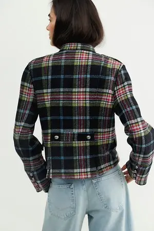 Free People Lotty Soko Plaid Band Jacket