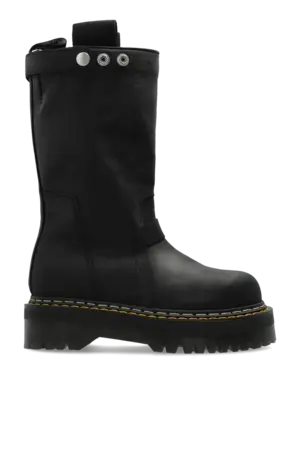 Rick Owens X Dr. Martens 'quad Pull On' Knee-length Boots - Black