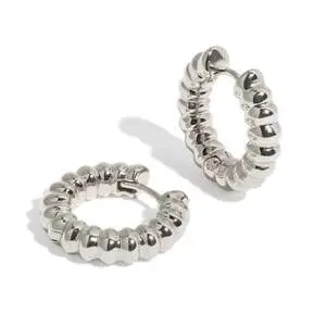STONE FRUIT Rind Hoops - Silver