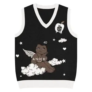 ANICE’ BY ANGEL Anice' Angel Preppy Vest - Black