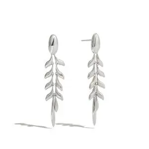 STONE FRUIT Fishbone Earrings - Silver