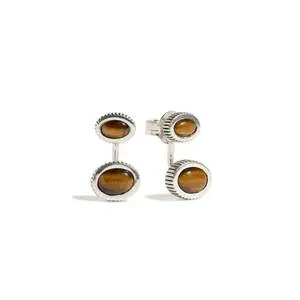 STONE FRUIT Bolo Ear Jacket Earrings - Silver