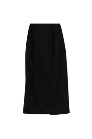 JIL SANDER Wool Midi Skirt With Side Slit