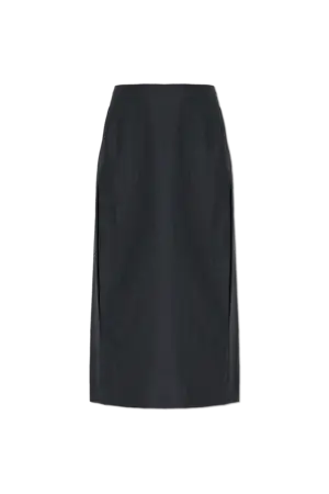 JIL SANDER Wool Skirt With Slits - Grey