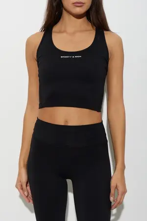 Sporty & Rich Top From 'the Essentials' Collection - Black