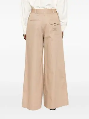 Celine Wide-leg Cotton Trousers