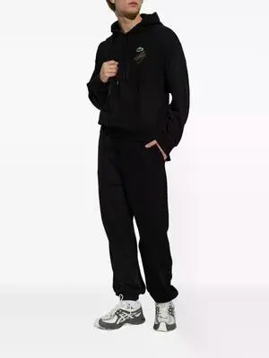 Lacoste X Novak Djokovic Logo-embroidered Hoodie - Black
