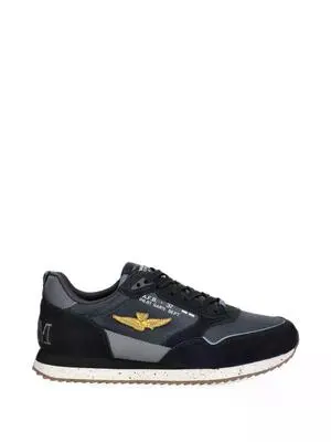 AERONAUTICA MILITARE Logo-embroidered Panelled Sneakers - Blue