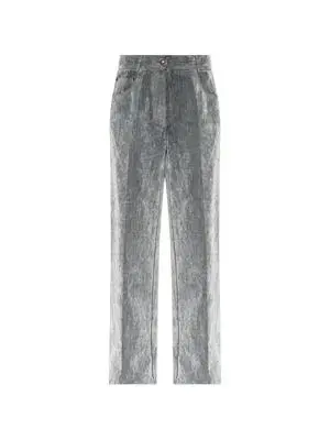 FORTE_FORTE Velvet-finish Jeans - Grey
