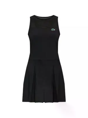 Lacoste Pleated Mesh-panel Mini Dress