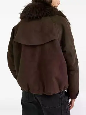 VALENTINI Faux-fur Trim Zip-up Jacket