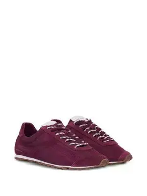 ANINE BING Suede-panelled Lace-up Sneakers - Red