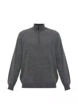 LISA YANG Augustus Quarter-zip Sweater - Grey