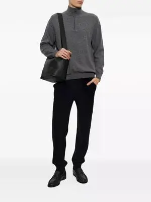 LISA YANG Augustus Quarter-zip Sweater - Grey