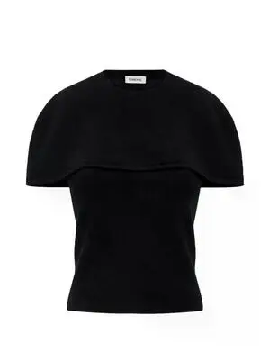 Simkhai Yuki Cape Sweater - Black