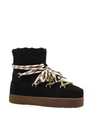 Inuikii Quilted Suede Snow Boots - Black