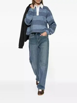 Rag & Bone Miramar Cropped Rugby Polo Shirt