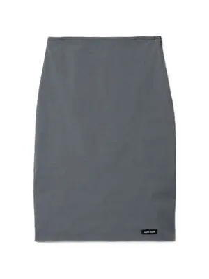 Miu Miu Stretch Cotton Midi Skirt - Multicolor
