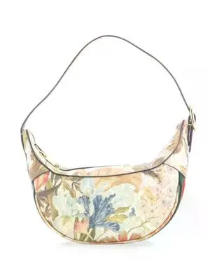 Gucci Ophidia Half Moon Bag Water Flora Gg Coated Canvas Mini Hobo Bag - Multicolour
