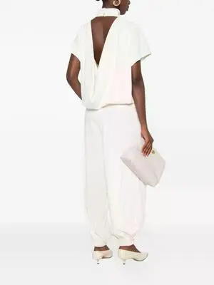 ELEH Open-back Draped Blouse