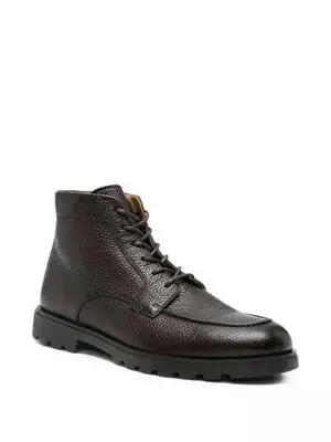 HENDERSON BARACCO Leather Lace-up Boots - Brown