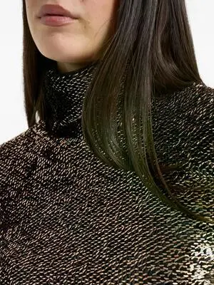 Patrizia Pepe Sequin-embellished High-neck Sweater