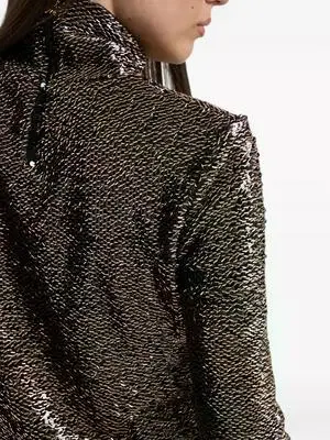 Patrizia Pepe Sequin-embellished High-neck Sweater