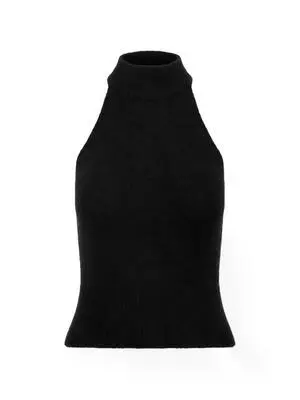 ROBERTO COLLINA Cashmere Mock-neck Top - Black