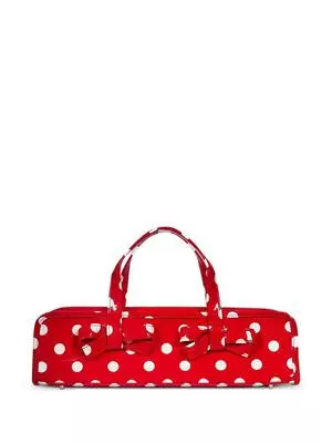 Comme Des Garçons Polka-dot Bow-detail Tote Bag - Red