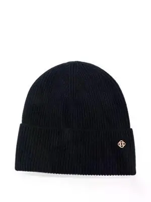 Gant Ribbed Wool Beanie Hat - Blue