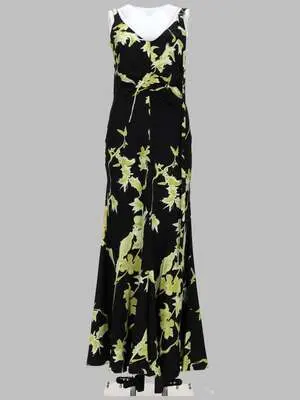 Sportmax Viscose & Elastane Gown With Multicolor-inspired Pattern, Balia - Multicolour