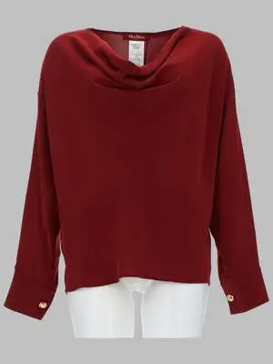 Max Mara Lightweight Technical Cady Blouse - Red