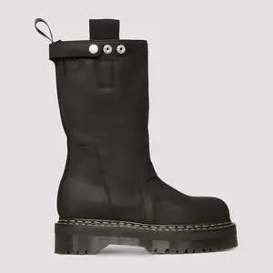 DR. MARTENS X RICK OWENS Leather Boots - Black