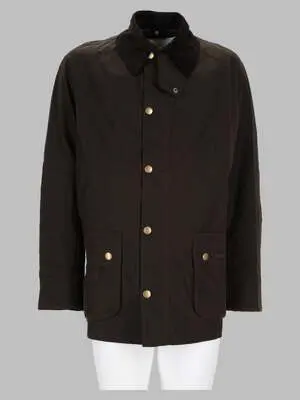 Barbour Regular Fit Ashby Waxed Cotton Jacket - Brown