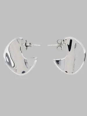 Bottega Veneta Bottega Veneta Sterling Silver Mini Disc Earrings Silver
