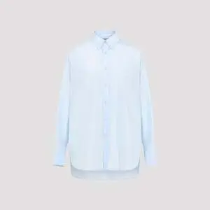 Carven Silk Button-front Shirt - Blue
