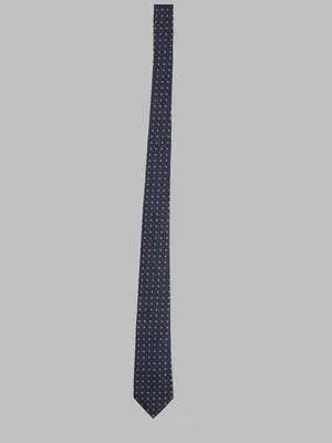 Saint Laurent Saint Laurent Jacquard Silk Tie Blue