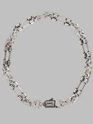 Saint Laurent 100% Brass Chain Bracelet With Lobster Clasp - Silver