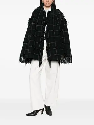 TOTEME Wool Fringed Scarf Jacket