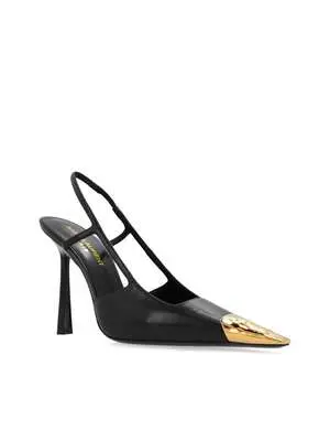 Saint Laurent Jeanne Leather Slingback Pumps