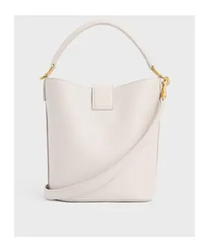 Celine Small Bucket Louise In Smooth Calfskin - Rice