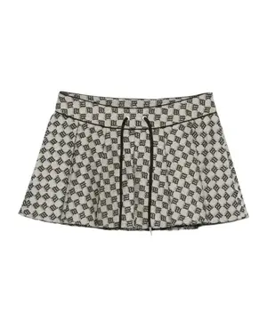 MISBHV Monogram-jacquard Mini Skirt - Gray