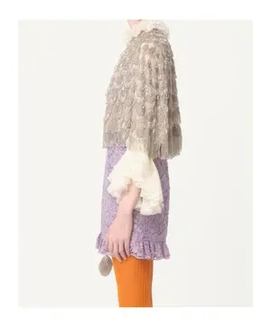 Valentino Garavani Embroidery Organza Cloak