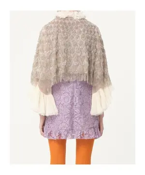 Valentino Garavani Embroidery Organza Cloak