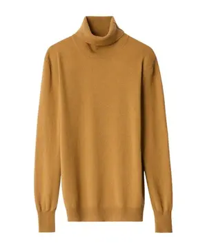 LEMAIRE Stand-collar Sweater In Cashmere - Cumin